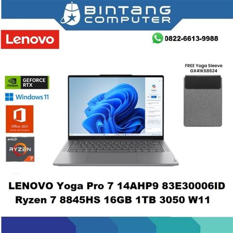 Jual Laptop Lenovo Yoga Pro Ahp E Id Ryzen Hs Gb Tb W Kota Denpasar