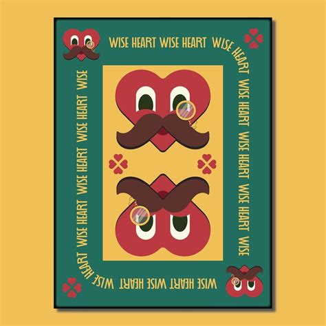 Premium Vector Wise Heart Poster And Shirt Retro Design
