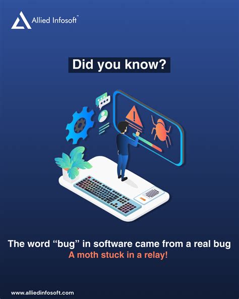 Allied 𝐓𝐞𝐜𝐡 𝐓𝐫𝐮𝐭𝐡 💡 𝗗𝗶𝗱 𝘆𝗼𝘂 𝗸𝗻𝗼𝘄 𝘁𝗵𝗲 𝘁𝗲𝗿𝗺 “𝗯𝘂𝗴” 𝗶𝗻 𝘀𝗼𝗳𝘁𝘄𝗮𝗿𝗲 𝘄𝗮𝘀𝗻𝘁