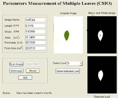 Leaf Area Calculation Using Matlab Software Download Scientific Diagram
