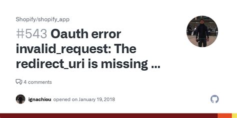 oauth error invalid request the redirect uri is missing or not whitelisted · issue 543