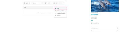 embedding tables within the story text — story editor ring publishing help documentation