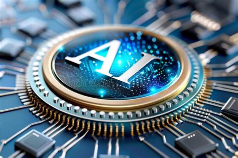 Ai Chip With Glowing Circuitry On A Futuristic Circuit Board Representing Advanced Technology
