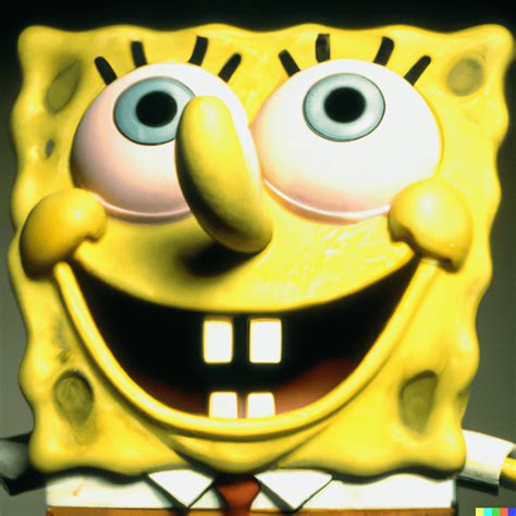 A Photo Dump Of An Uncanny Valley Photograph Of Spongebob In 1999 R