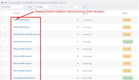 How To Add The Shipping Method To Woocommerce Order Numbers Tyche Softwares
