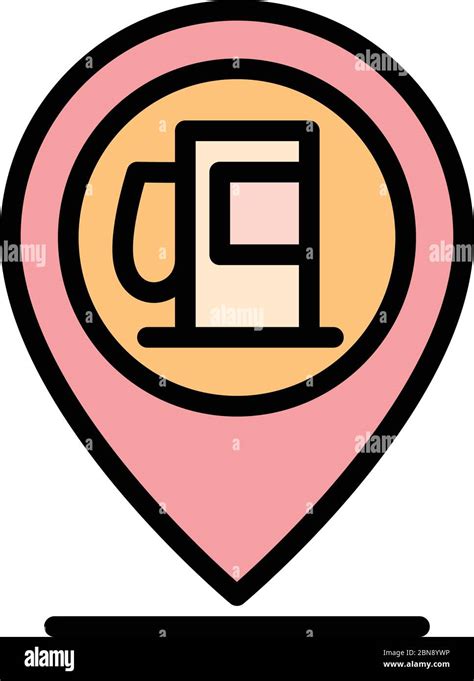Gas Station Gps Pin Icon Outline Gas Station Gps Pin Vector Icon For Web Design Isolated On