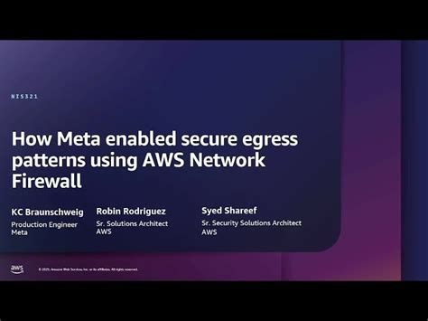 Free Video How Meta Enabled Secure Egress Patterns Using Aws Network Firewall Nis321 From Aws