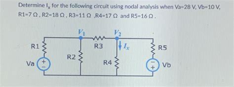 solved determine ix ﻿for the following circuit using nodal