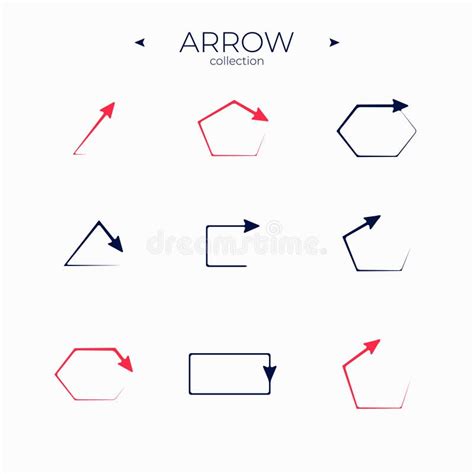 Line Arrow Icon Set Line Icons Collection Modern Vector Symbols