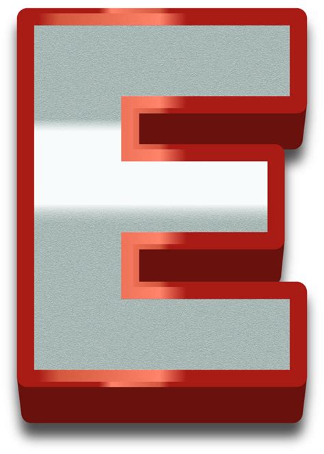 3d Elegant Red Alphabet Letter E 33824204 Png