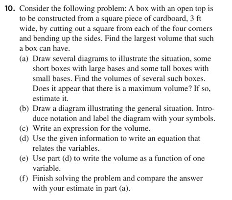 Solved Consider The Following Problem A Box With An Open Chegg Com