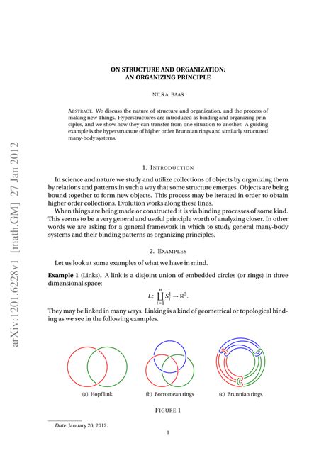 Pdf On Structure And Organization An Organizing Principle