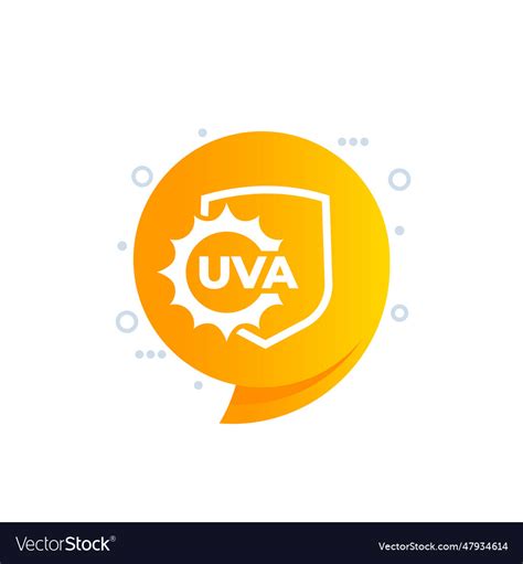 Uva Protection Icon With Sun And Shield Royalty Free Vector