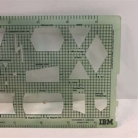 Vintage Ibm Flowchart Template Etsy