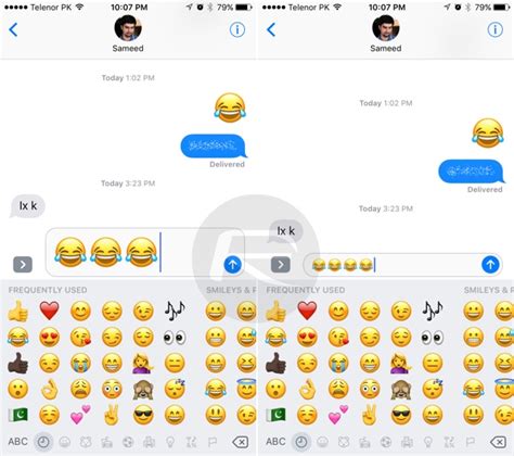 Send X Large Size Emoji Using Ios Messages App Here S How Redmond Pie