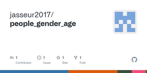 GitHub Jasseur People Gender Age