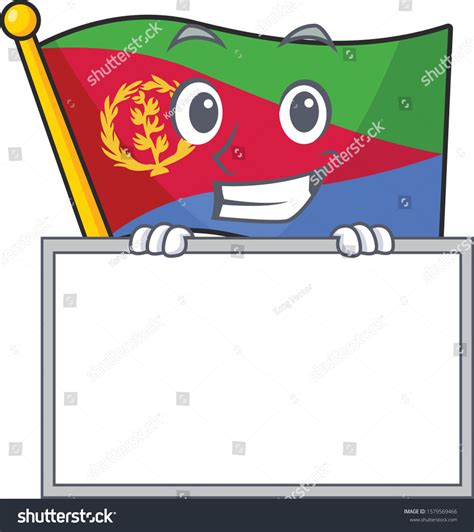 Grinning Board Flag Eritrea Cartoon Character Stock Vector Royalty Free Shutterstock
