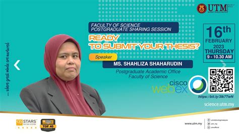 Fs Postgraduate Sharing Session Ready To Submit Your Thesis Faculty