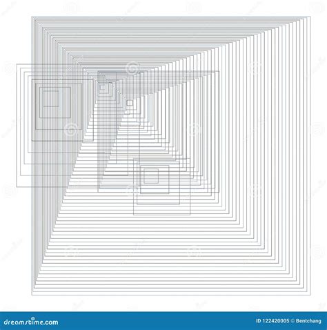 Abstract Square Rectangle Geometric Pattern Messy Illustration Texture And Template Stock