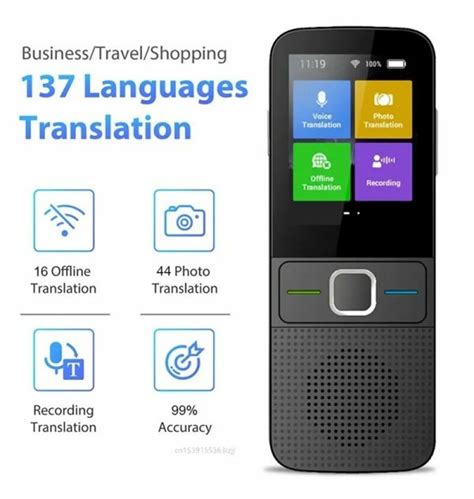 음성번역기 스마트 Ai 학습 변환 온라인 인스턴트 Real Time137 언어 번역 휴대용 번역기 T10 티몬