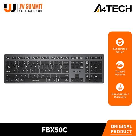 A4Tech FBX50C Bluetooth 2 4G Wireless Smooth Scissor Switch Keys Ultra Slim Keycaps