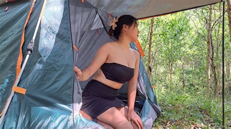 Asmr Camping In The Acacia Hill Forest Girl Cooking And Sleeping In Big