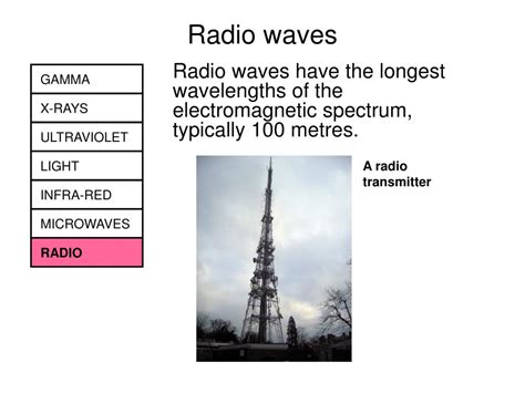 PPT AQA GCSE B B Electromagnetic Waves Part B IR Microwaves Radio Communications