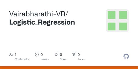 Github Vairabharathi Vrlogisticregression