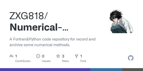 Github Zxg818numerical Analysis A Fortranandpython Code Repository