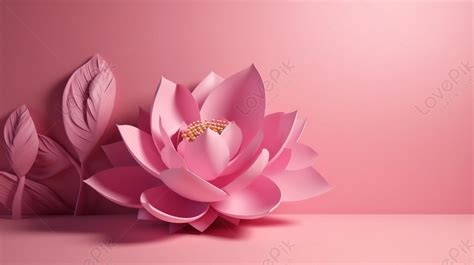 눈길을 끄는 3d 모델 스톡 영상 분홍색 배경에 생생한 종이 연꽃 로열티 프리 배경 눈길 배경 홍색 배경 3d 모델 배경 이미지 Hd 눈길 홍색 3d 모델