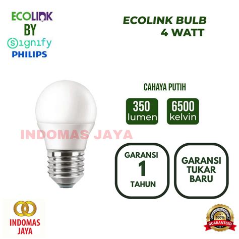 Jual Lampu Led Mini Ecolink Bohlam Bulb 4 Watt Putih 4w 4w 4watt Shopee Indonesia