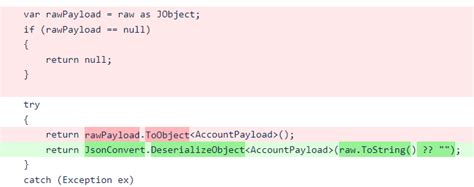 C Why Does My Code Think A Value Is Microsoftidentitymodeljson