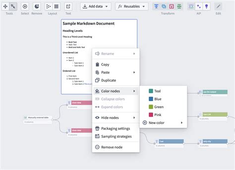 Pipeline Builder • Pipeline Management • Text Nodes • Palantir