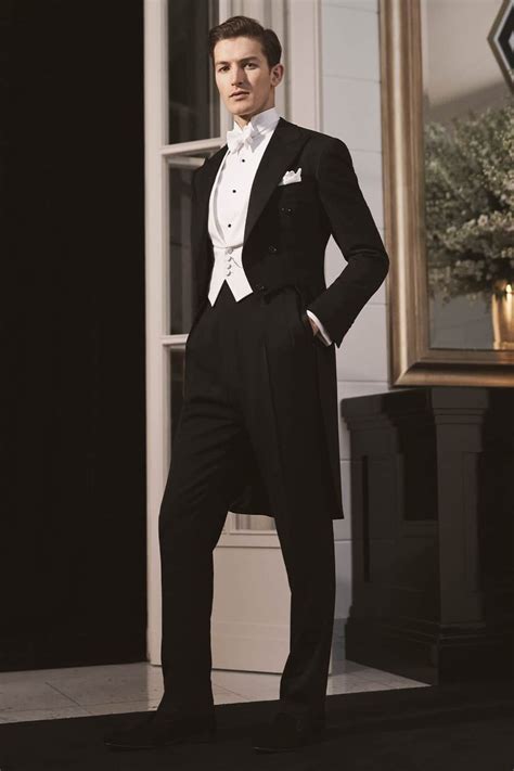 Mens Formal White Tie Dress Code Outfit Traje De Noche Hombre Ropa