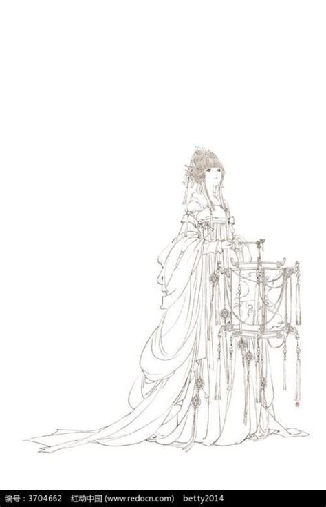 女孩提着灯笼简笔画 简笔画图片大全 普车都