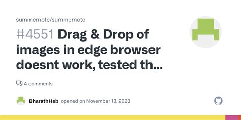 Drag Drop Of Images In Edge Browser Doesnt Work Tested The Same In Preview Too Issue