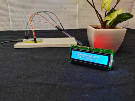 Temperature Monitor Using Raspberry Pi Pico And Lcd Display Details In
