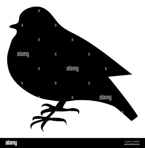 cute sparrow black silhouette a bird vector flat illustration stock vector image and art alamy