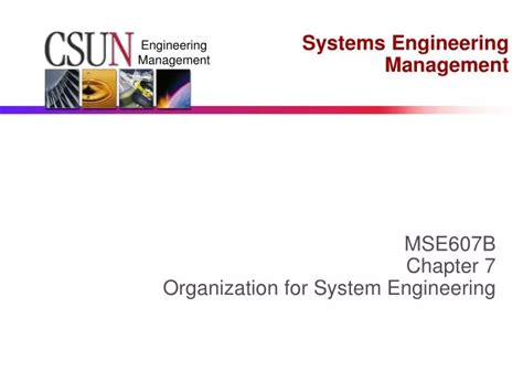 PPT Systems Engineering Management PowerPoint Presentation Free Download ID 410096