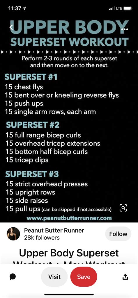 Upper Body Superset Workout Plan