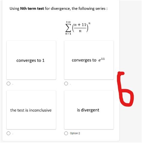 answered using nth term test for divergence the… bartleby