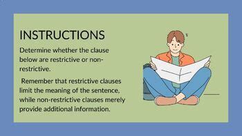 Restrictive V Non Restrictive Clauses Quiz By The ETI Academy TPT