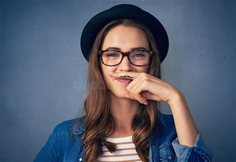 This Girl Just Wants To Have Fun A Comical Young Woman Posing With A