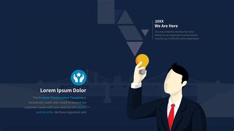Man In Suit Holding Light Bulb Above His Head Google Slide Theme And Powerpoint Template Slidedocs