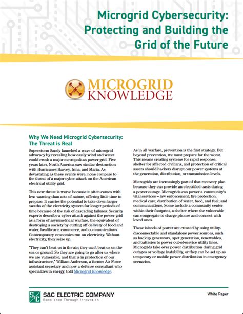 Microgrid Cybersecurity Protecting And Building The Grid Of The Future Colombia Inteligente