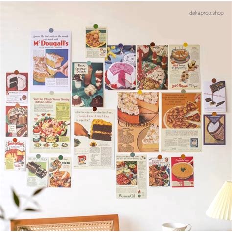 โปสการ์ด ติดผนัง สไตล์เรโทร แนวย้อนยุควินเทจ 20 แผ่นแถมสติ๊กเกอร์ Dekaprop Shop Thaipick
