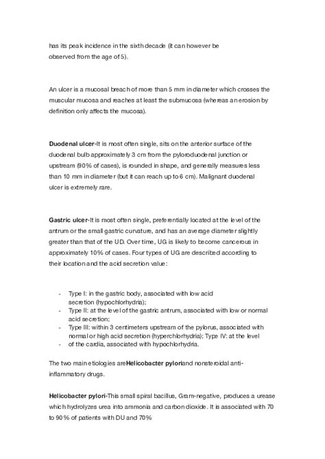 Peptic Ulcer Tutorial Materials Edubirdie