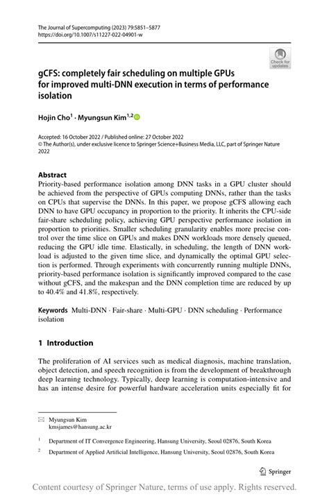 Gcfs Completely Fair Scheduling On Multiple Gpus For Improved Multi