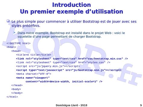 Utilisation De Bootstrap 4 Introduction Un Premier Exemple Dutilisation