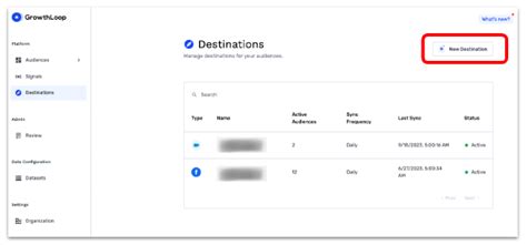 export data warehouse audiences to liveramp growthloop docs